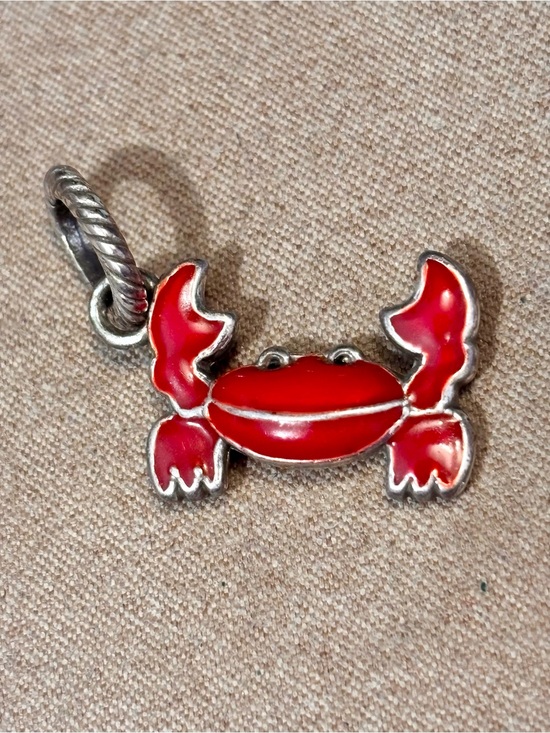 Brighton | Jewelry | Brighton Red Crab Charm Silver Plated Finish With ...